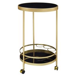 Servierwagen "WL6.000" &Oslash; ca. 45 cm, schwarz/gold