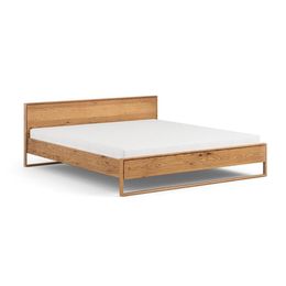 Empinio24 Bett Arlon Eiche massiv ge&ouml;lt 180x200 cm Eiche ge&ouml;lt