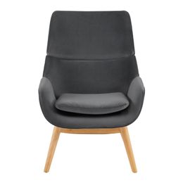 Sessel Felia ca. 71x92,5x79 cm Samt Grau