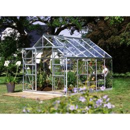 Vitavia Gew&auml;chshaus &raquo;Mars 8300&laquo; Alu-Profile, 3 mm Sicherheitsglas silber B/H/T: 257cm x 231,8cm x 321cm
