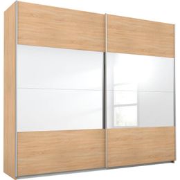Rauch Schwebet&uuml;renschrank &raquo;Quadra&laquo; mit Spiegelelementen braun Holzwerkstoff B/H/T: 271cm x 230cm x 62cm