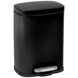 Wenko Kosmetikeimer &raquo;Leno&laquo; 5 Liter, BxTxH: 21,5x29,5x19 cm schwarz Stahl B/H/T: 21,5cm x 19cm x 29,5cm, 5 l