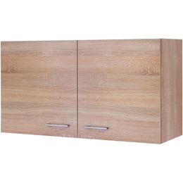 Flex-Well H&auml;ngeschrank &raquo;Samoa&laquo; (B x H x T) 100 x 54,8 x 32 cm braun Holzwerkstoff Sonoma Eiche, B/H/T: 100cm x 55cm x 32cm, T&uuml;ren: 2 Stk.
