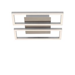 Briloner LED-Deckenleuchte 'Frame' matt-nickelfarben 1400 lm, 23,8 x 28 cm