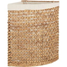 Home Affaire W&auml;schebox Wasserhyazinthe, H&ouml;he 63 cm beige Geflecht Wasserhyazinthe B/H/T: 43cm x 63cm x 43cm