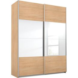 Rauch Schwebet&uuml;renschrank &raquo;Quadra&laquo; mit Spiegelelementen braun Holzwerkstoff B/H/T: 181cm x 230cm x 62cm
