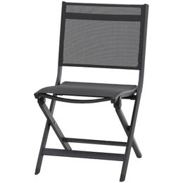 siena GARDEN Klappstuhl () silber B/H/T: 51cm x 86cm x 58cm