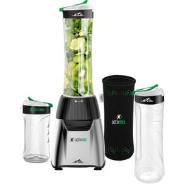 2THETA eta Smoothie-Maker &raquo;ACTIVMIX ETA110390000&laquo; 350 W Puls-Schalter, 19000 U/min., 2 Sportflaschen, Slim-Format, Mix-Messer schwarz Einheitsgr&ouml;&szlig;e Smoothie-