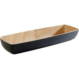 APS Obstschale &raquo;Frida&laquo; aus Melamin 53x16,2 cm schwarz Melamin B/H/L: 53cm x 7,5cm