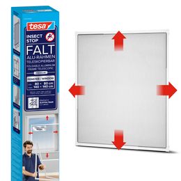 Tesa Fensterfliegengitter 'Falt' wei&szlig; stufenlos von 80 x 80 bis 140 x 140 cm