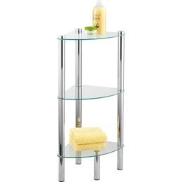 Wenko Eckregal &raquo;Yago&laquo; 1 Ablage transparent Edelstahl B/H/T: 30cm x 74cm x 30cm