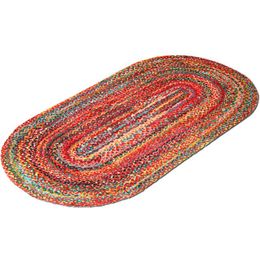 wash+dry by Kleen-Tex Fu&szlig;matte &raquo;Wovells&laquo; oval 9 mm H&ouml;he Schmutzfangmatte, rutschhemmend, In- und Outdoor geeignet, waschbar bunt Polyamid B : 50cm &Oslash; 