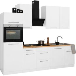 Wiho-K&uuml;chen wiho K&uuml;chen K&uuml;chenzeile &raquo;Unna&laquo; mit E-Ger&auml;ten, Breite 280 cm wei&szlig; B/H/T: 280cm x 60cm, Elektro-Kochfeld