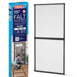 Tesa T&uuml;rfliegengitter 'Falt' anthrazit teleskopierbar 100 x 220 cm