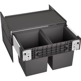 Blanco M&uuml;lltrennsystem &raquo;Select II Compact60/2&laquo; 2 Beh&auml;lter Kunststoff, Stahlblech, 600 mm Untermass grau Kunststoff B/H/T: 32cm x 36cm x 57cm, 34 l