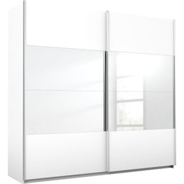 Rauch Schwebet&uuml;renschrank &raquo;Quadra&laquo; mit Spiegelelementen wei&szlig; Holzwerkstoff B/H/T: 226cm x 210cm x 62cm