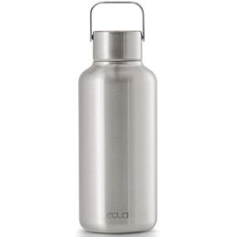 Equa Trinkflasche &raquo;Timeless Off Steel&laquo; Trinkflaschen-Leichtgewicht aus Edelstahl, mit Tragegriff silber Edelstahl 600ml