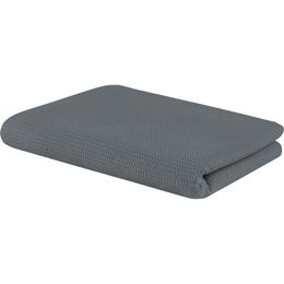 SETEX Wohndecke &raquo;Waffeldecke&laquo; aus Waffelpiqu&eacute;, auch als Tagesdecke geeignet, Kuscheldecke grau Baumwolle B/L: 150cm x 200cm
