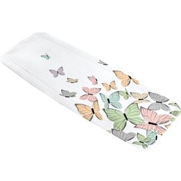 Kleine Wolke Wanneneinlage &raquo;Butterflies&laquo; mit Schmetterlingen bunt PVC Schaum B/L: 36cm x 92cm
