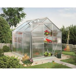 Vitavia Gew&auml;chshaus 'Calypso 4400' 195 x 232 cm mit 6 mm Hohlkammerplatten silbern