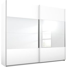 Rauch Schwebet&uuml;renschrank &raquo;Quadra&laquo; mit Spiegelelementen wei&szlig; Holzwerkstoff B/H/T: 271cm x 230cm x 62cm