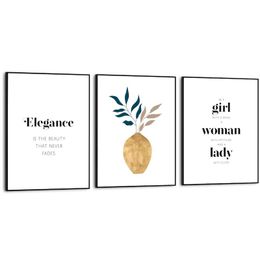 Reinders Poster &raquo;Elegant&laquo; schwarz Holzwerkstoff B/H/T: 30cm x 40cm x 1,6cm