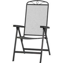 siena GARDEN Gartensessel &raquo;Elda, Klappsesessel&laquo; Streckmetall, matt-anthrazit schwarz B/H/T: 65cm x 103cm x 60cm