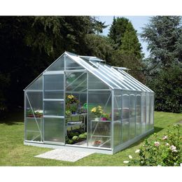 Vitavia Gew&auml;chshaus &raquo;Merkur 11500&laquo; silber B/H/T: 254cm x 441cm