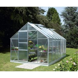 Vitavia Gew&auml;chshaus &raquo;Merkur 11500&laquo; silber B/H/T: 254cm x 441cm