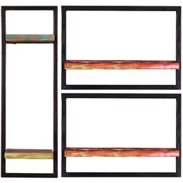 Sit Wandregal &raquo;Riverboat&laquo; Set bunt Massivholz, Metall B/H/T: 80cm x 75cm x 25cm