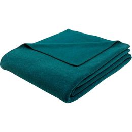 Estella Wohndecke &raquo;Trevi&laquo; mit H&auml;keleinfassung, Kuscheldecke blau Baumwolle, Mischgewebe, Polyester B/L: 160cm x 200cm