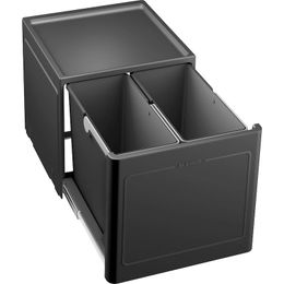 Blanco M&uuml;lltrennsystem &raquo;Botton Pro 45/3&laquo; 2 Beh&auml;lter manuell, Kunststoff, 60 mm Untermass schwarz Kunststoff B/H/T: 37,5cm x 35cm x 40cm, 26 l