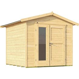 Weka Gartenhaus &raquo;224 A&laquo; beige Massivholz Fu&szlig;boden im Gartenhaus, ohne Dacheindeckung