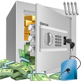 Kesser&reg; Elektr. Tresor Inkl. Batteriebox Elektronischer Safe 3x Doppelbolzenverriegelung Boden Wandtresor M&ouml;beltresor Innenbeleuchtung Panzerschrank Zahlenschloss