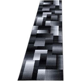 Ayyildiz Teppiche L&auml;ufer &raquo;Miami 6560&laquo; rechteckig 12 mm H&ouml;he 80cm x 300cm (BxL) schwarz Kunstfaser B : 80cm 1 Stk., 12mm, L: 300cm