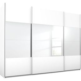 Rauch Schwebet&uuml;renschrank &raquo;Quadra&laquo; mit Spiegelelementen wei&szlig; Holzwerkstoff B/H/T: 315cm x 230cm x 62cm