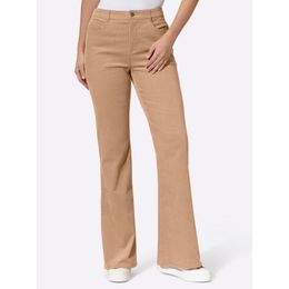 Heine Damen Bootcuthose, Braun, Gr. 38, Weite Hosen, Material: Baumwolle