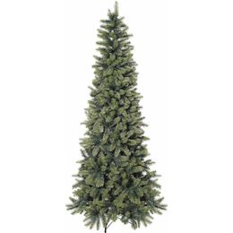 Creativ deco K&uuml;nstlicher Weihnachtsbaum &raquo;Weihnachtsdeko aussen, k&uuml;nstlicher Christbaum, Tannenbaum&laquo; in schlanker Form gr&uuml;n Polyethylen H: 210cm bis