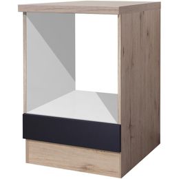 Flex-Well Herdumbauschrank &raquo;Antigua&laquo; (B x H x T) 60 x 86 x 60 cm grau Holzwerkstoff San Remo Eiche, B/H/T: 60cm x 86cm x 57cm