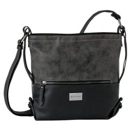 Tom Tailor Damen Tom Tailor Umh&auml;ngetasche &raquo;ELIN&laquo; mit seitlichen Zierb&auml;ndern schwarz B/H/T: 28,5cm x 26cm x 9cm