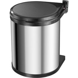 Hailo Einbaum&uuml;lleimer &raquo;Compact-Box M&laquo; 1 Beh&auml;lter 15 Liter, Edelstahl, Kunststoff Inneneimer, Made in Germany schwarz Edelstahl B/H/T: 36,6cm, 15 l
