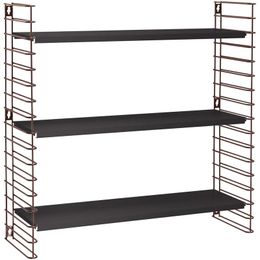 Metaltex Wandregal &raquo;Tomado&laquo; Seitengitter bronzefarben schwarz B/H/T: 70cm x 68cm x 21cm