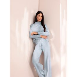 Heine Damen Strick-Set, Blau, Gr. 36, Mode, Material: Viskose