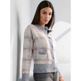 Heine Damen Jacquardstrickjacke, Braun, Gr. 40, Strickjacken, Material: Polyester