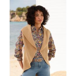 Heine Damen Strick Jacke, Braun, Gr. 40/42, Mode, Material: Polyacryl