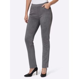 Heine Damen Schlupfhose, Grau, Gr. 44, R&ouml;hrenhosen, Material: Polyester