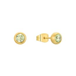 Amor Damen Paar Ohrstecker &raquo;2034450&laquo; mit Zirkonia (synth.) gold 6mm, Edelstahl
