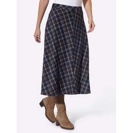 Heine Damen Karorock, Blau, Gr. 38, Lange R&ouml;cke, Material: Polyester