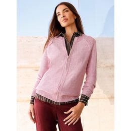 Heine Damen Strickjacke, Rosa, Gr. 40, Strickjacken, Material: Polyester