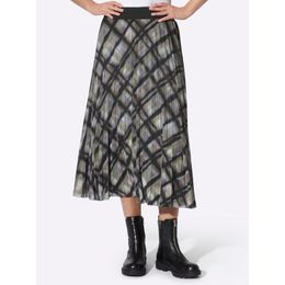 Heine Damen Plisseerock, Schwarz, Gr. 36, Lange R&ouml;cke, Material: Polyester
